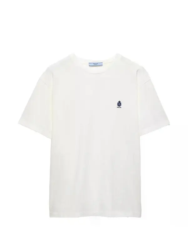 Prada Garment-dyed Jersey T-shirt - White