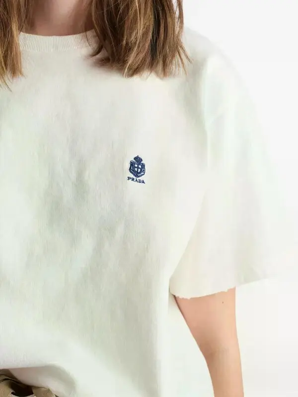 Prada Garment-dyed Jersey T-shirt
