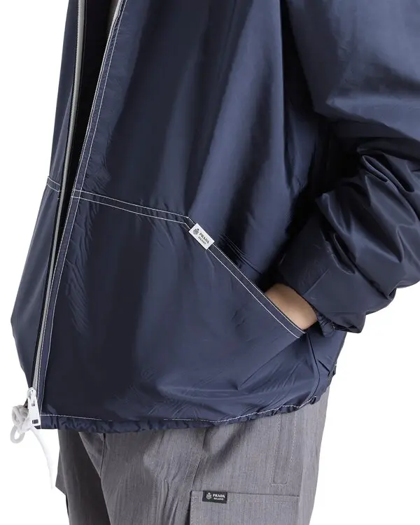 Prada Lightweight Re-nylon Blouson Jacket With Hood
