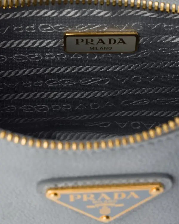 Prada Re-edition 2005 Nubuck And Saffiano Leather Mini Bag - Opaline