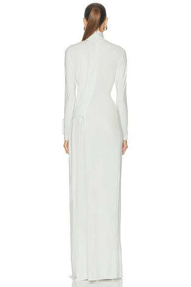 COURREGES Twisted Crepe Jersey Maxi Dress