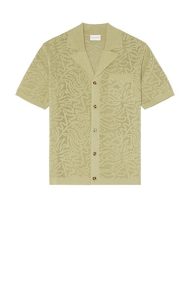 Drole De Monsieur Chemise Maille Dentelle - Kaki