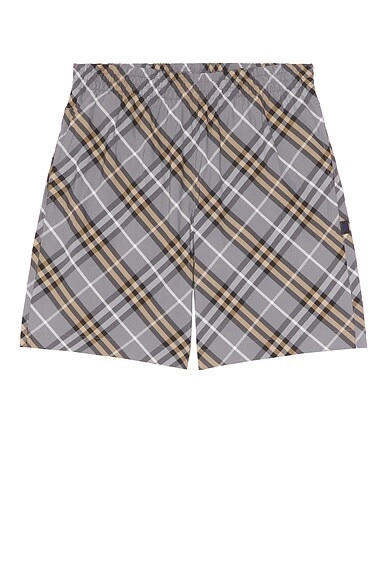 Burberry Check Swim Short - Wave Blue Check