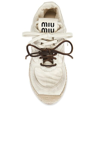 Miu Miu Espadrille Lace-up Sneakers