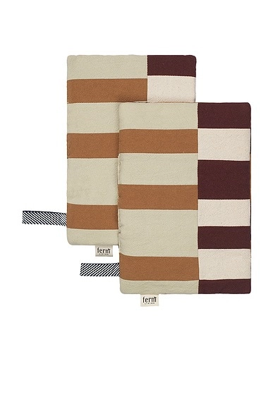 FERM LIVING Section Pot Holder Set Of 2 - Patchwork