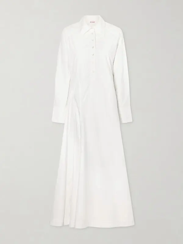 Rosie Assoulin Cotton-poplin Maxi Shirt Dress