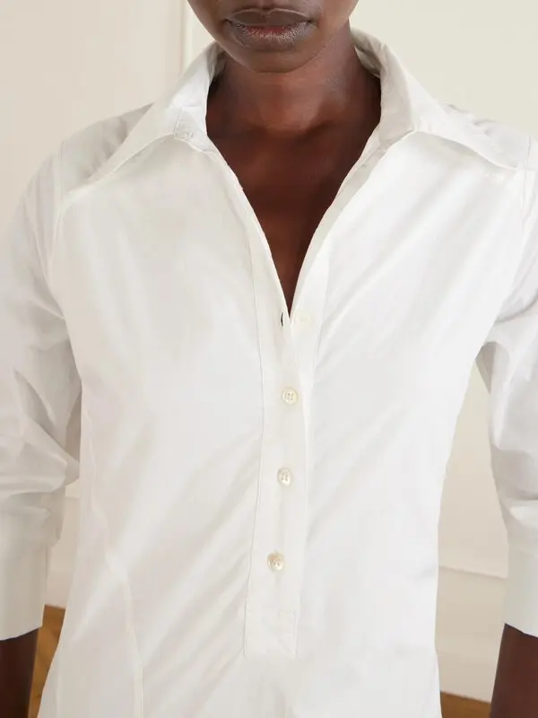 Rosie Assoulin Cotton-poplin Maxi Shirt Dress
