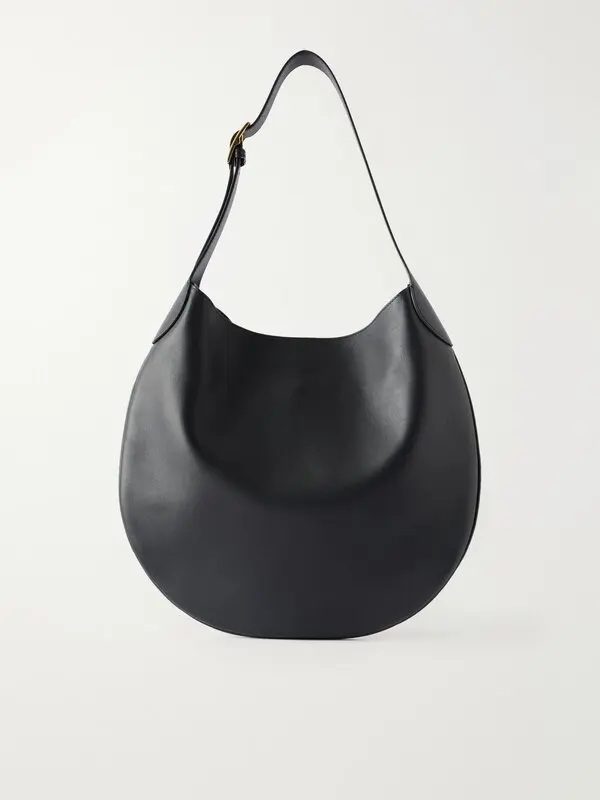 NILI LOTAN Jagger Leather Shoulder Bag - Black