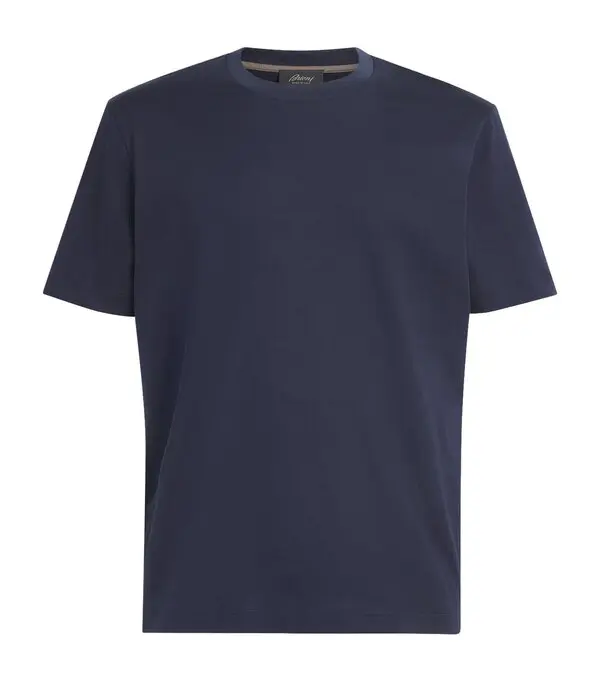 Brioni Cotton Short-sleeve T-shirt - Blue