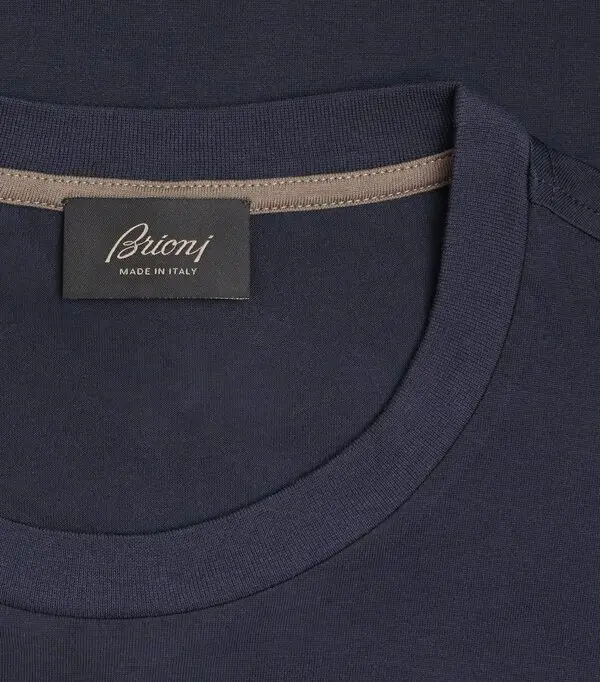 Brioni Cotton Short-sleeve T-shirt - Blue