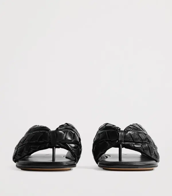Bottega Veneta Lambskin Salsa Sandals - Black