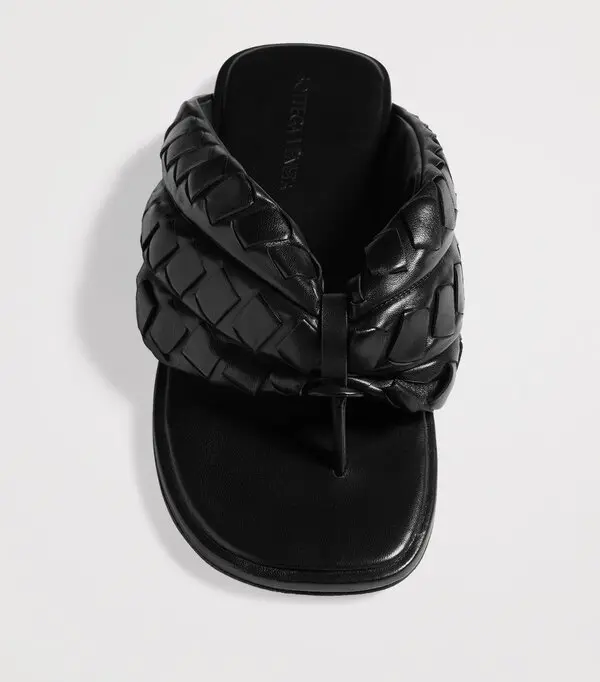 Bottega Veneta Lambskin Salsa Sandals - Black