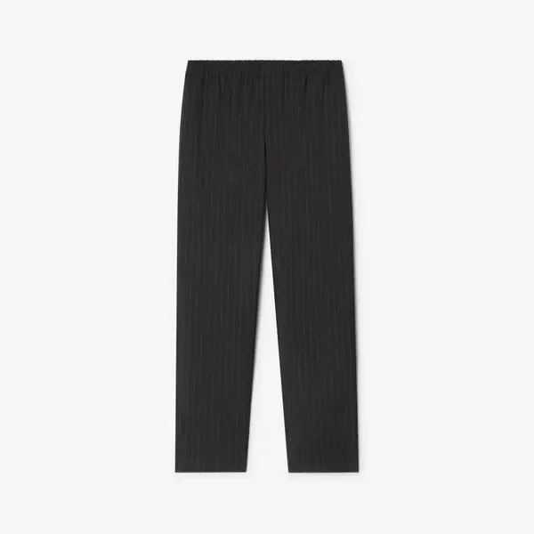 Burberry Pinstriped Wool Track Pants