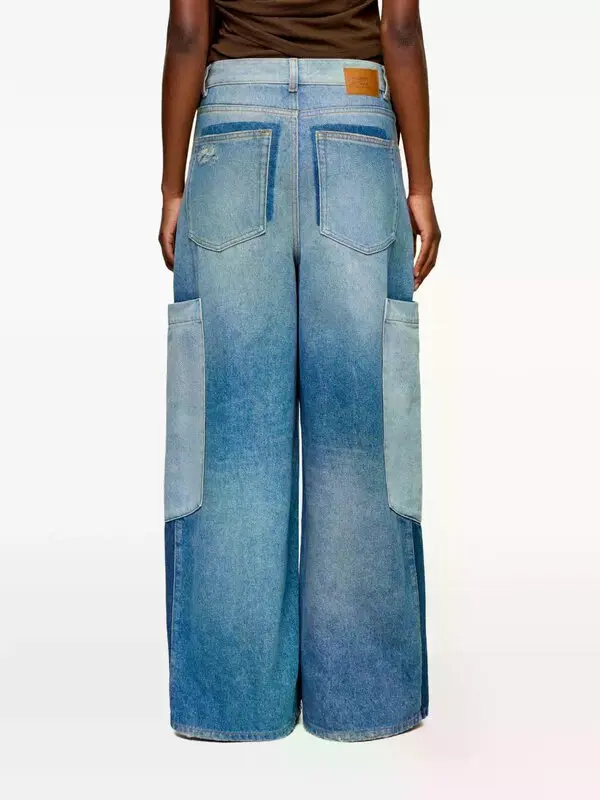 GANNI Panelled Wide-leg Jeans