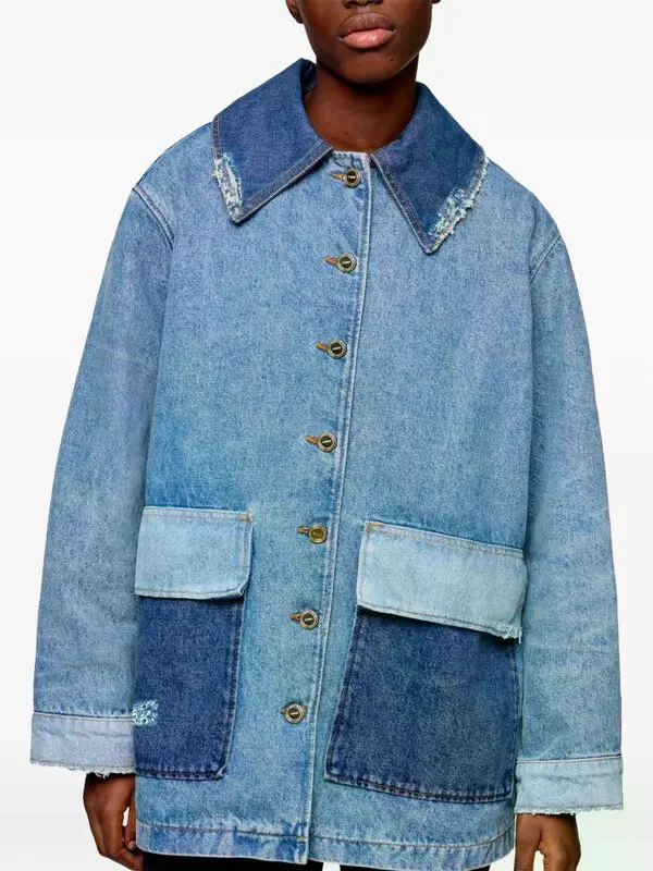 GANNI Raw-cut Denim Jacket