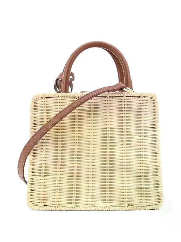 MC2 SAINT BARTH Woven Logo Plaque Mini Tote Bag