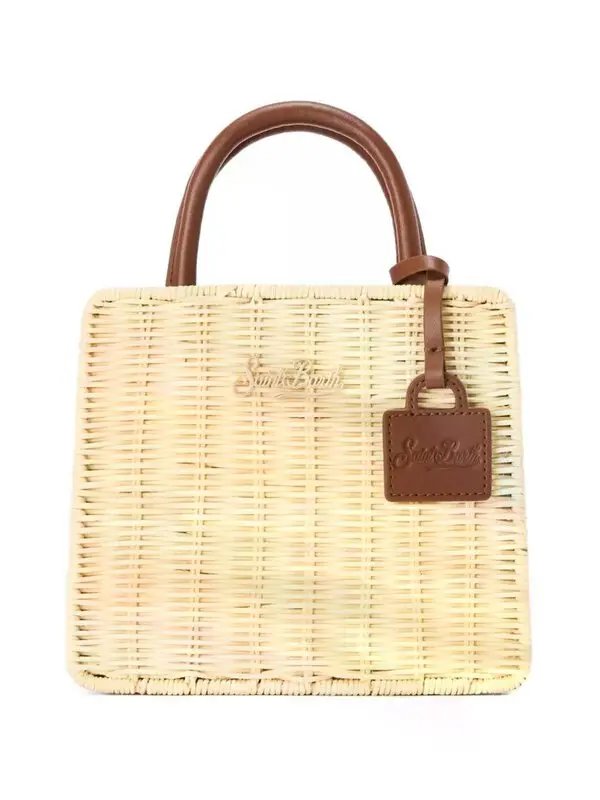MC2 SAINT BARTH Woven Logo Plaque Mini Tote Bag