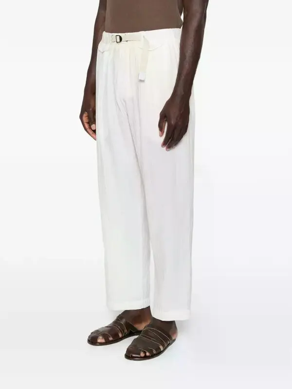 WHITE SAND Belted Trousers