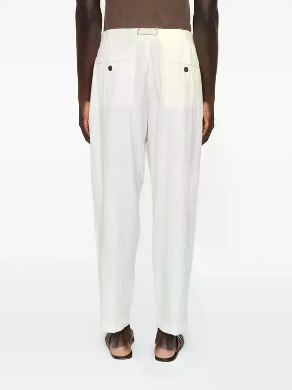 WHITE SAND Belted Trousers