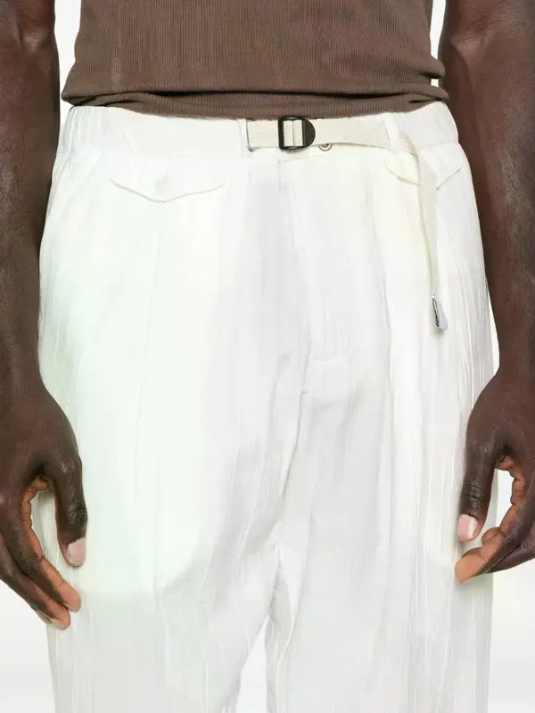 WHITE SAND Belted Trousers