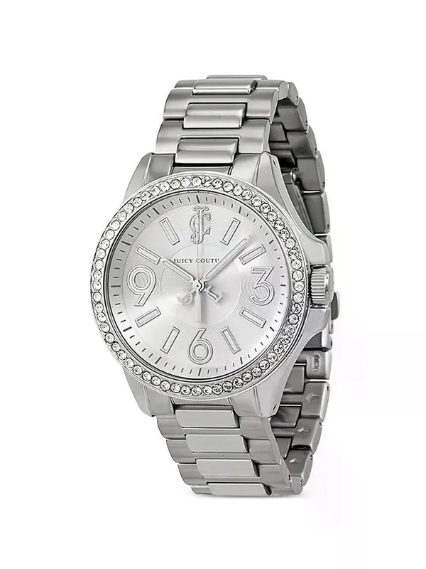 Juicy Couture Jetsetter Stainless Steel Crystal Watch - Silver