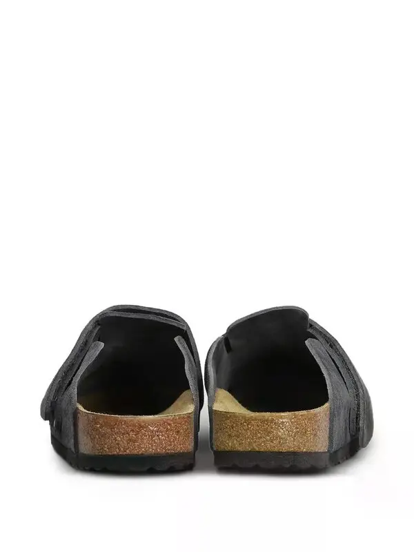 BIRKENSTOCK Suede Touch-strap Slippers - Grey