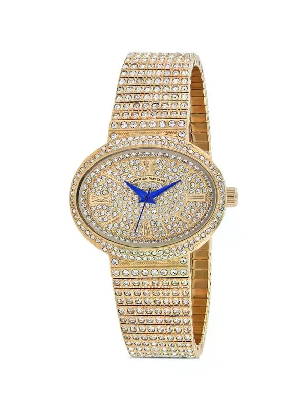 CHRISTIAN VAN SANT Sparkler Oval Watch - Gold