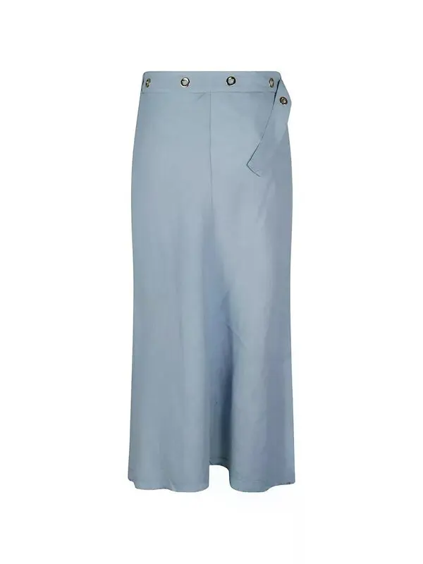 Pinko Belted Eyelet-embellished Midi Skirt