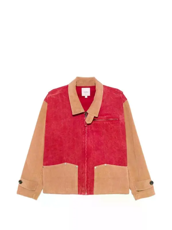 FOUND Panelled Corduroy Jacket - Red