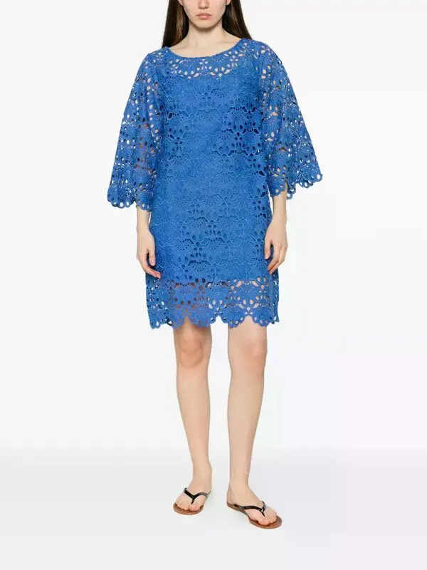 TWINSET Guipure-lace Scalloped Dress - Blue