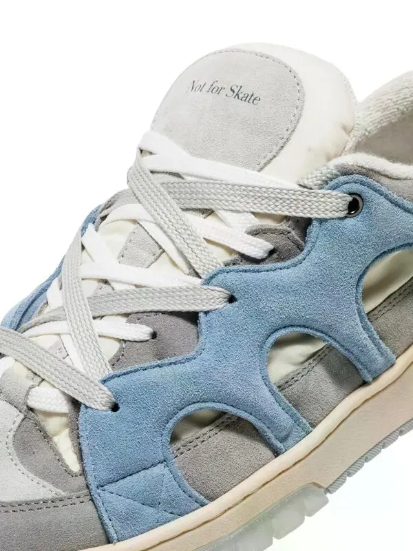 PAURA Suede Panelled Sneakers - Grey