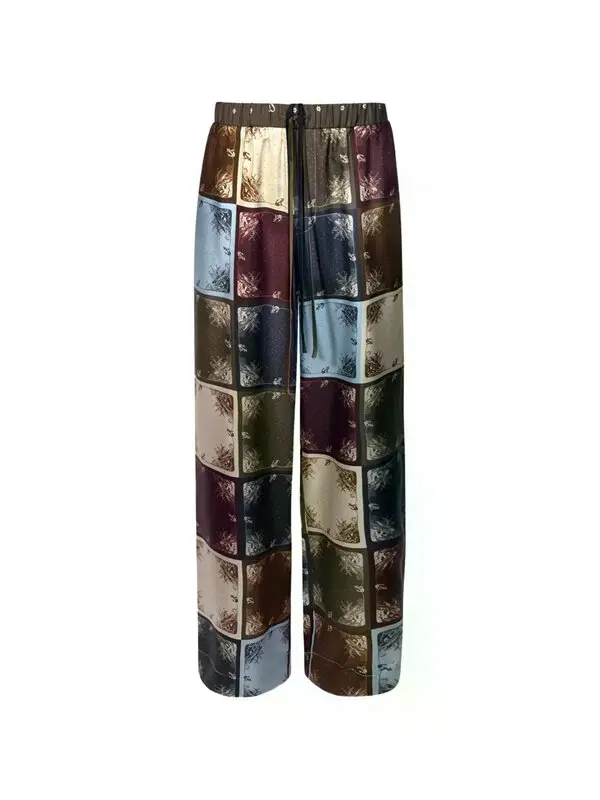 Monse Double-waistband Silk Trousers - Brown