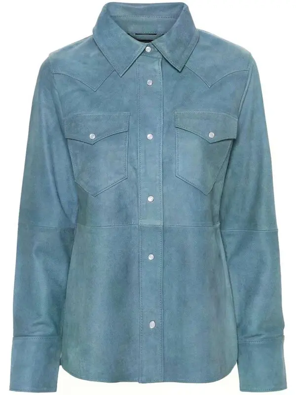 STAND STUDIO Western Leather Shirt