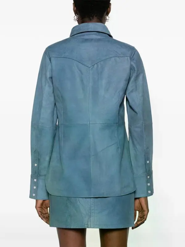 STAND STUDIO Western Leather Shirt