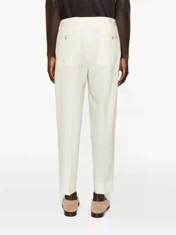 BRIGLIA 1949 Pleated Tapered Trousers - Neutrals