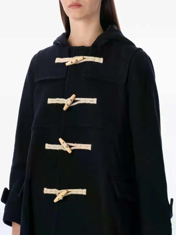 Comme Des Garçons Hooded Toggle-fastening Coat