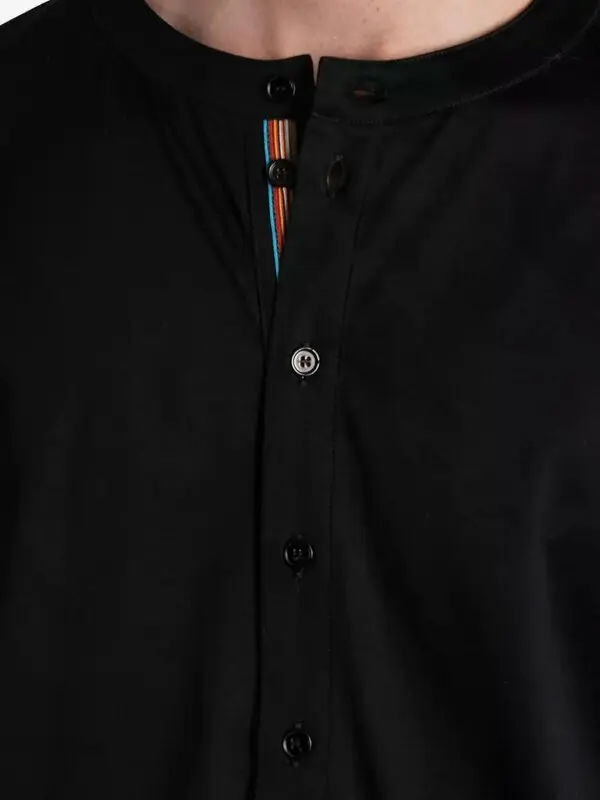 Paul Smith Artist Stripe Henley Neck Long Sleeve Sweater
