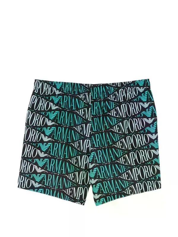 Emporio Armani Logo-print Drawstring Swim Shorts