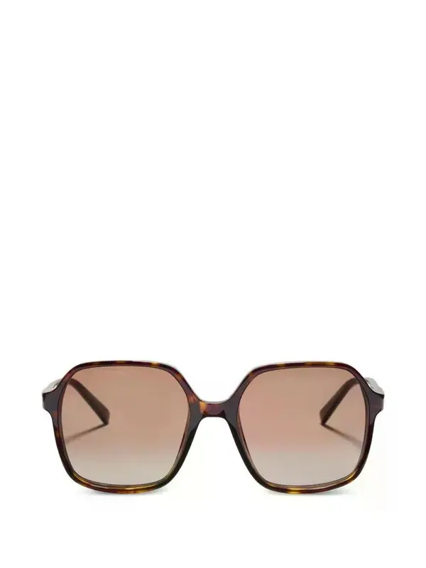 Valentino Garavani Rectangular Acetate Sunglasses - Brown