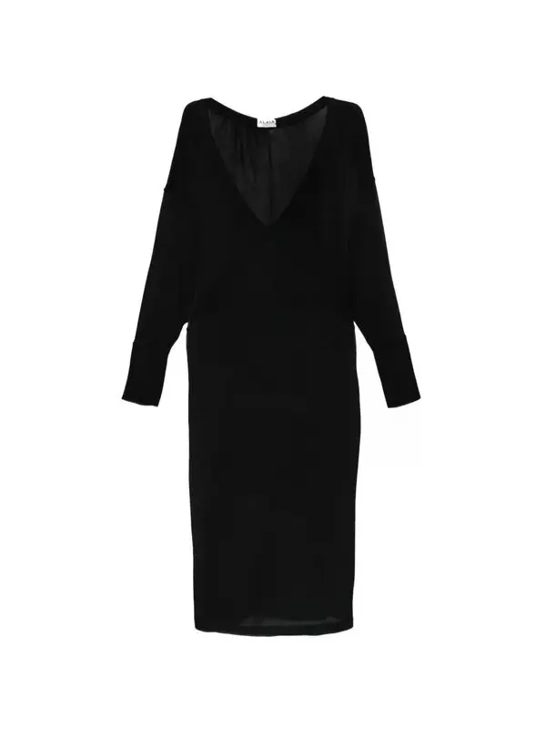 Alaïa V-neck Long Sleeve Dress
