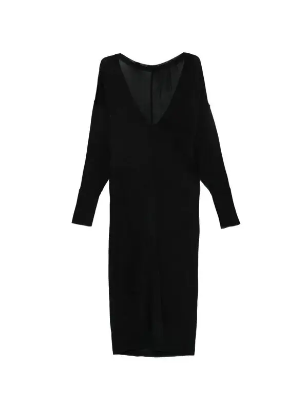 Alaïa V-neck Long Sleeve Dress