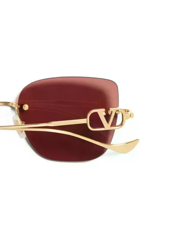 Valentino Garavani Rimless Metal Cat Eye Sunglasses