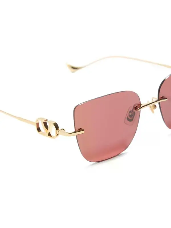 Valentino Garavani Rimless Metal Cat Eye Sunglasses