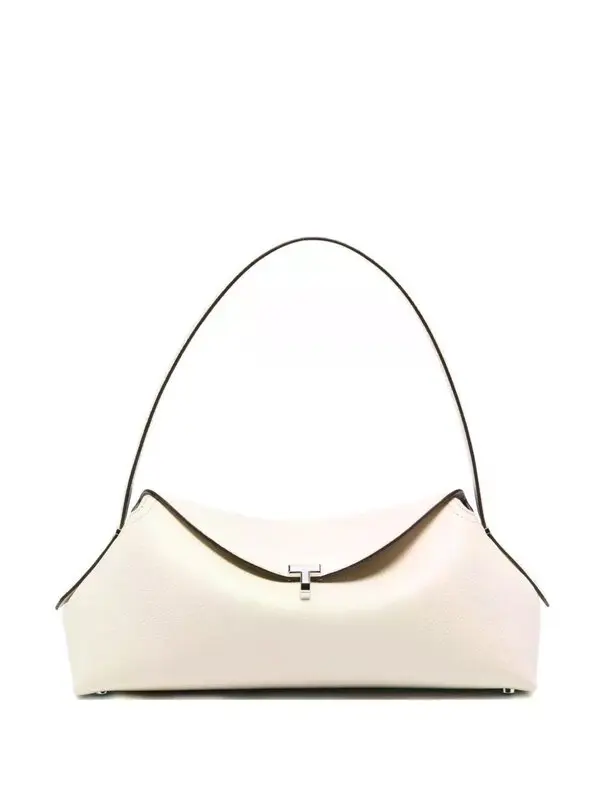 TOTEME T-lock Grained Leather Shoulder Bag - Neutrals