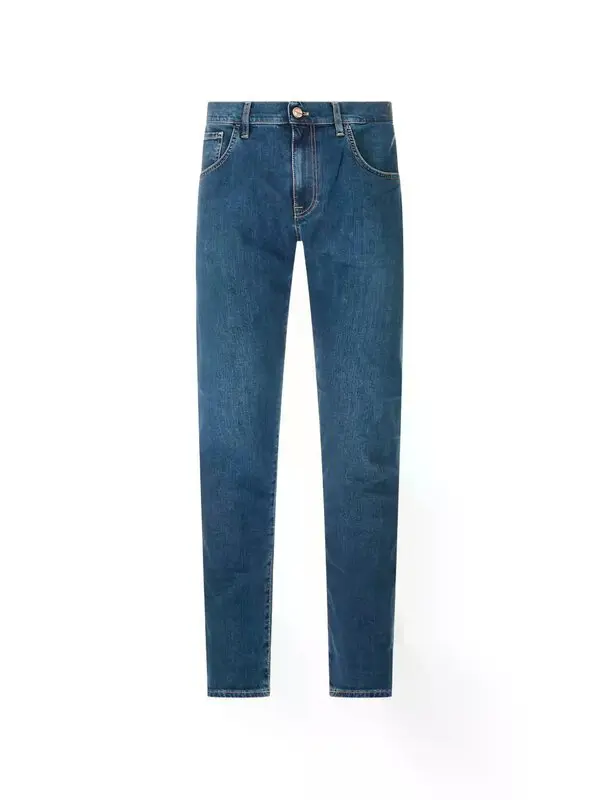 PT TORINO Logo Patch Jeans - Blue
