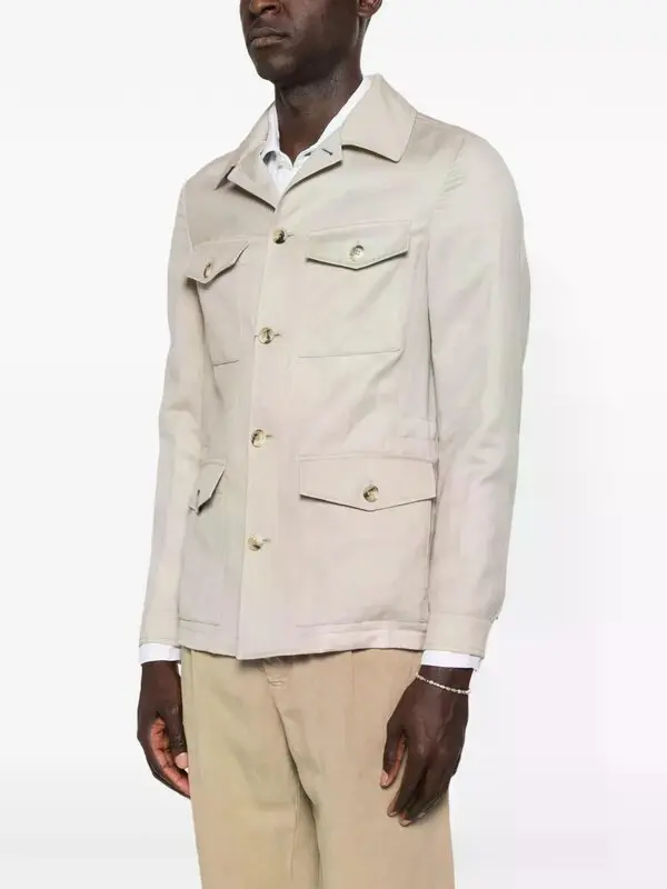 Canali Four-pocket Button-up Jacket - Neutrals