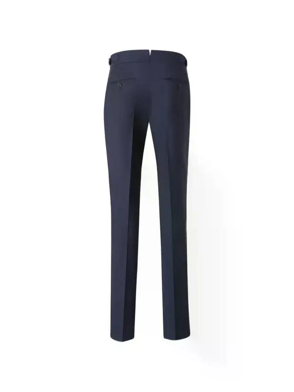 Scabal Pleated Side-adjuster Trousers - Blue