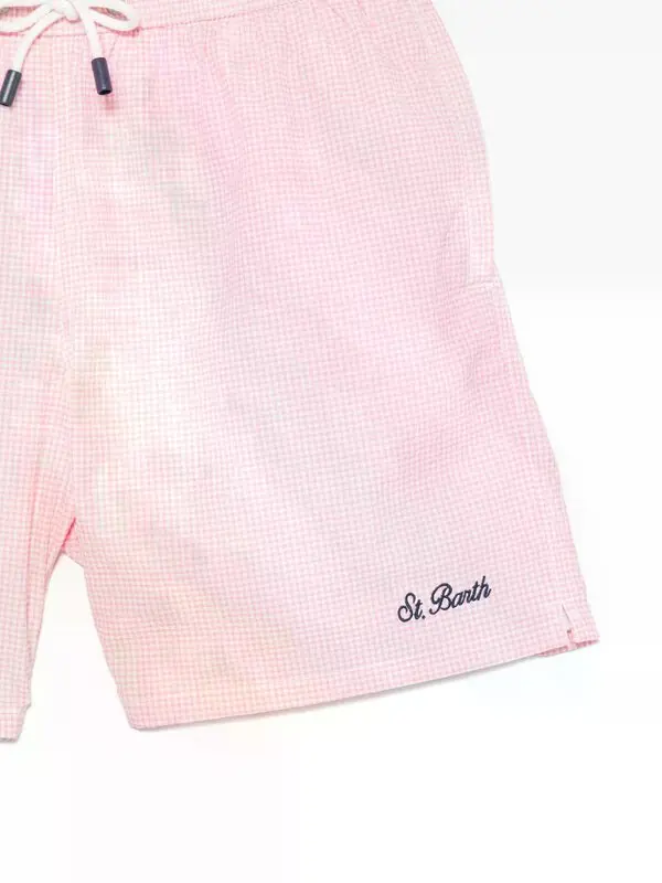 MC2 SAINT BARTH Gingham Swim Shorts - Pink