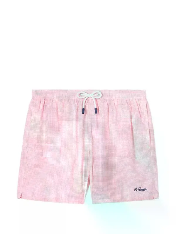 MC2 SAINT BARTH Gingham Swim Shorts - Pink