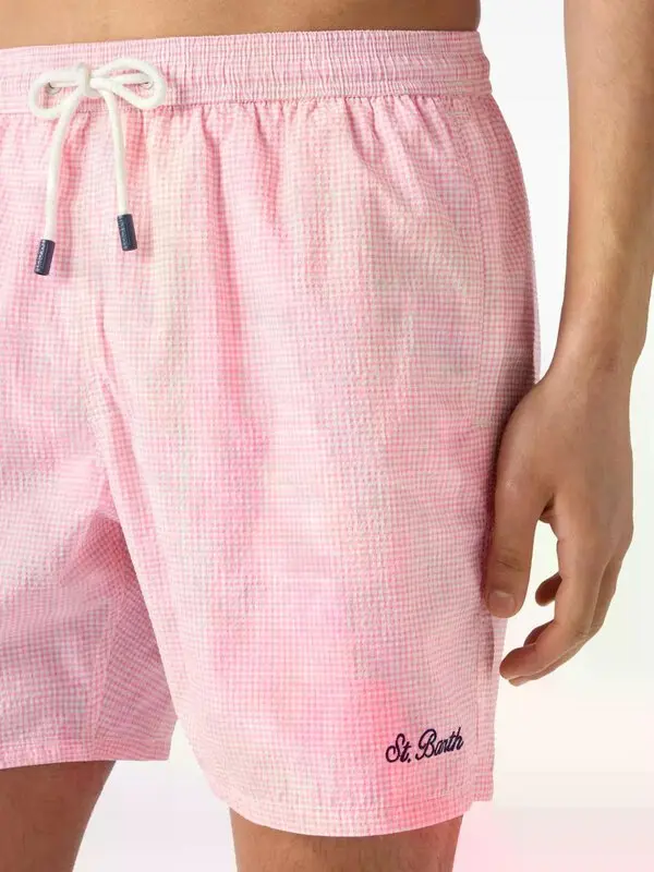 MC2 SAINT BARTH Gingham Swim Shorts - Pink